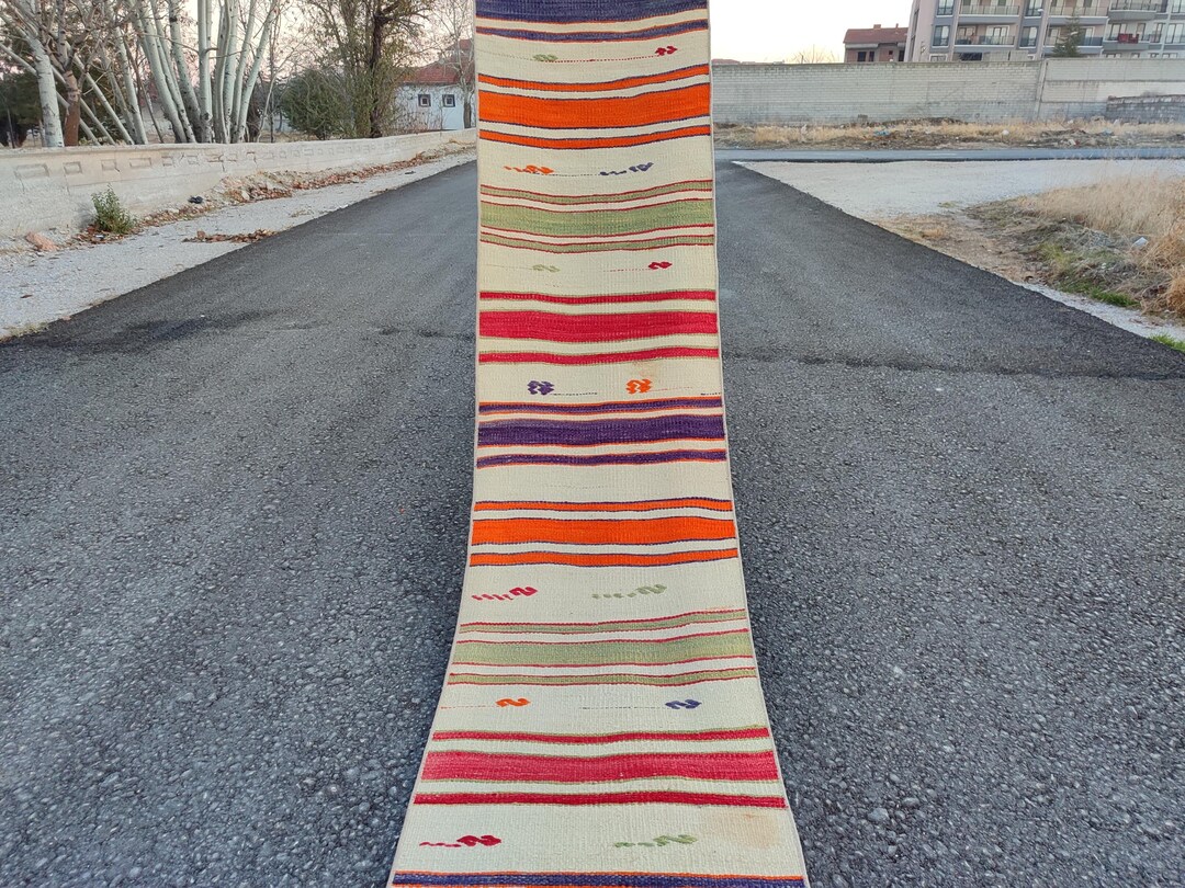 25' Feet Long Kilim Runner, Extra Long Runner for Corridor, Runner for ...