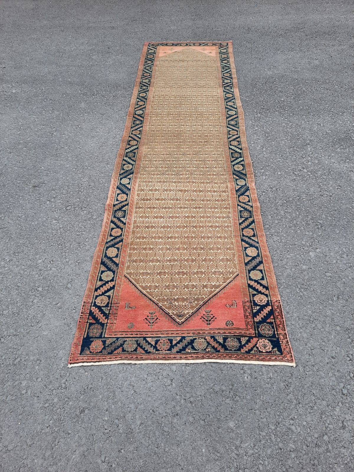 3x12 Runner Persian Vintage Turkish Oushak, 3 by 12 Runner Rug, Heriz ...