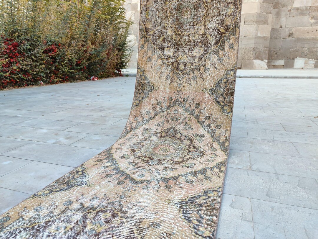 23' Foot Runner Rug Extra Long, Long Runner Turkish Vintage Oushak ...