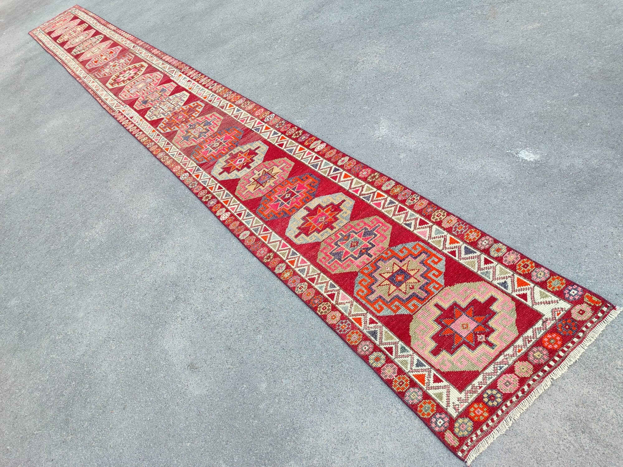 24 Feet Extra Long Runner Vibrant Stair Rug Long Herki - Etsy