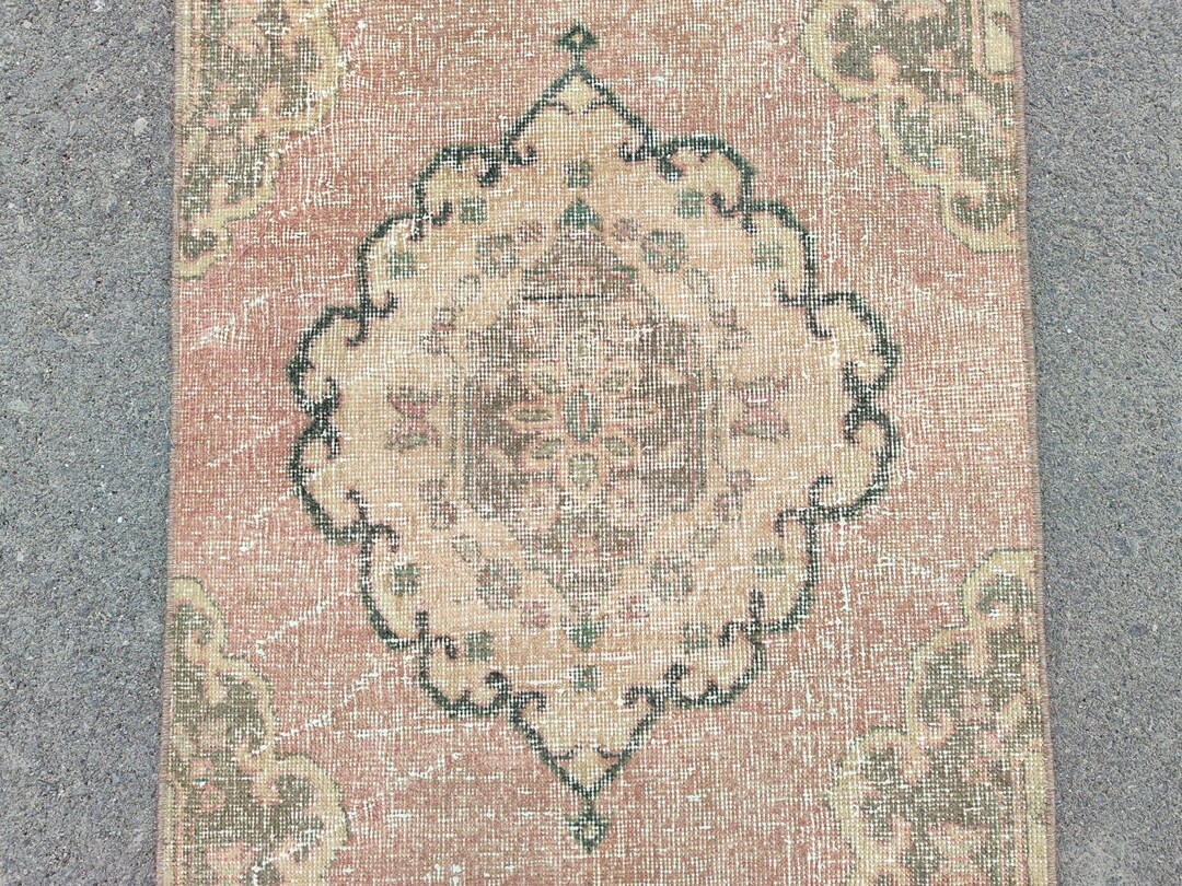 20 Extra Long Runner Rug Turkish, Rug Runner 2x20 Wool Vintage Oushak ...