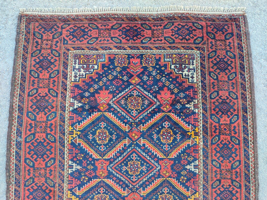3x6 Antique Rug, Vibrant Persian Rug 3x6, Afghan Rug 3x6 Vintage ...