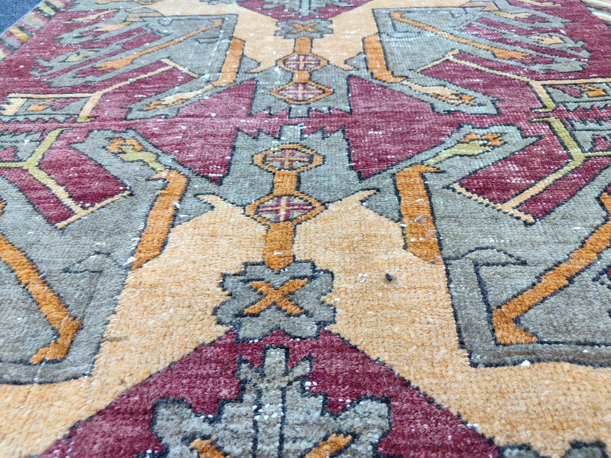 Heriz Rug 3x7, Short Runner Rug, Antique Rug 3x7, Persian Rug 3x7 ...