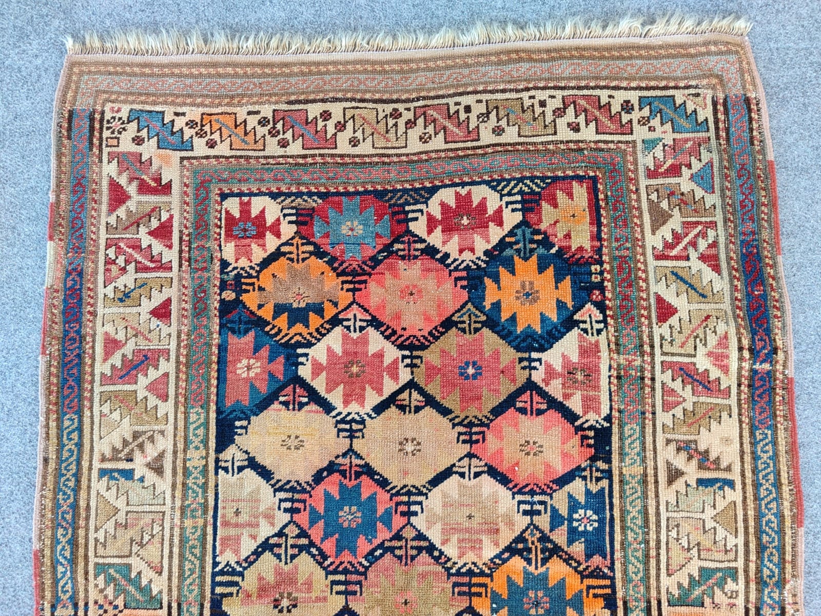 1800's Rug Antique 3x5, Caucasian Kazak Rug, Azerbaijan Shirvan Rug ...