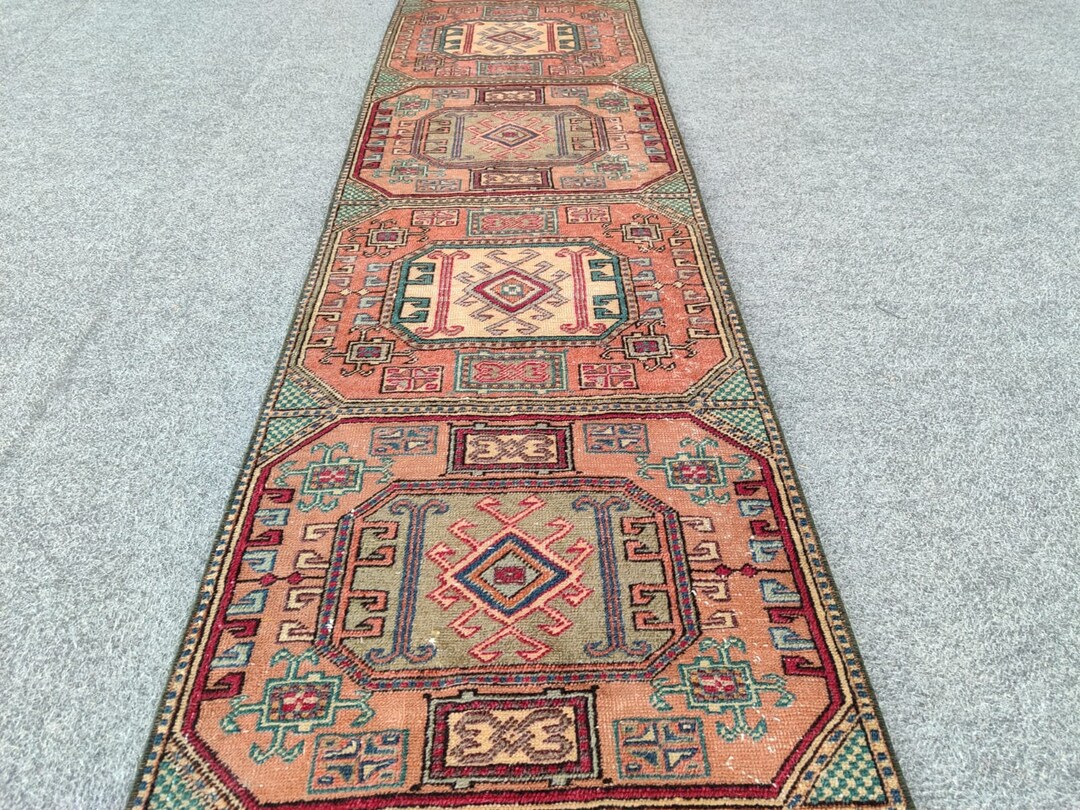 1'8" X 9' Ft, Runner 2x9 Rug, Skinny Runner Rug, Narrow Turkish Runner ...