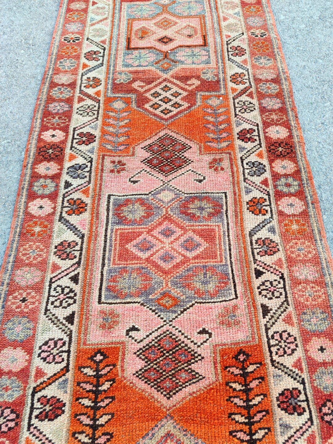2'9 X 15'5 Ft, Orange Turkish Runner 3x15, Long Runner Vintage 3x15 ...