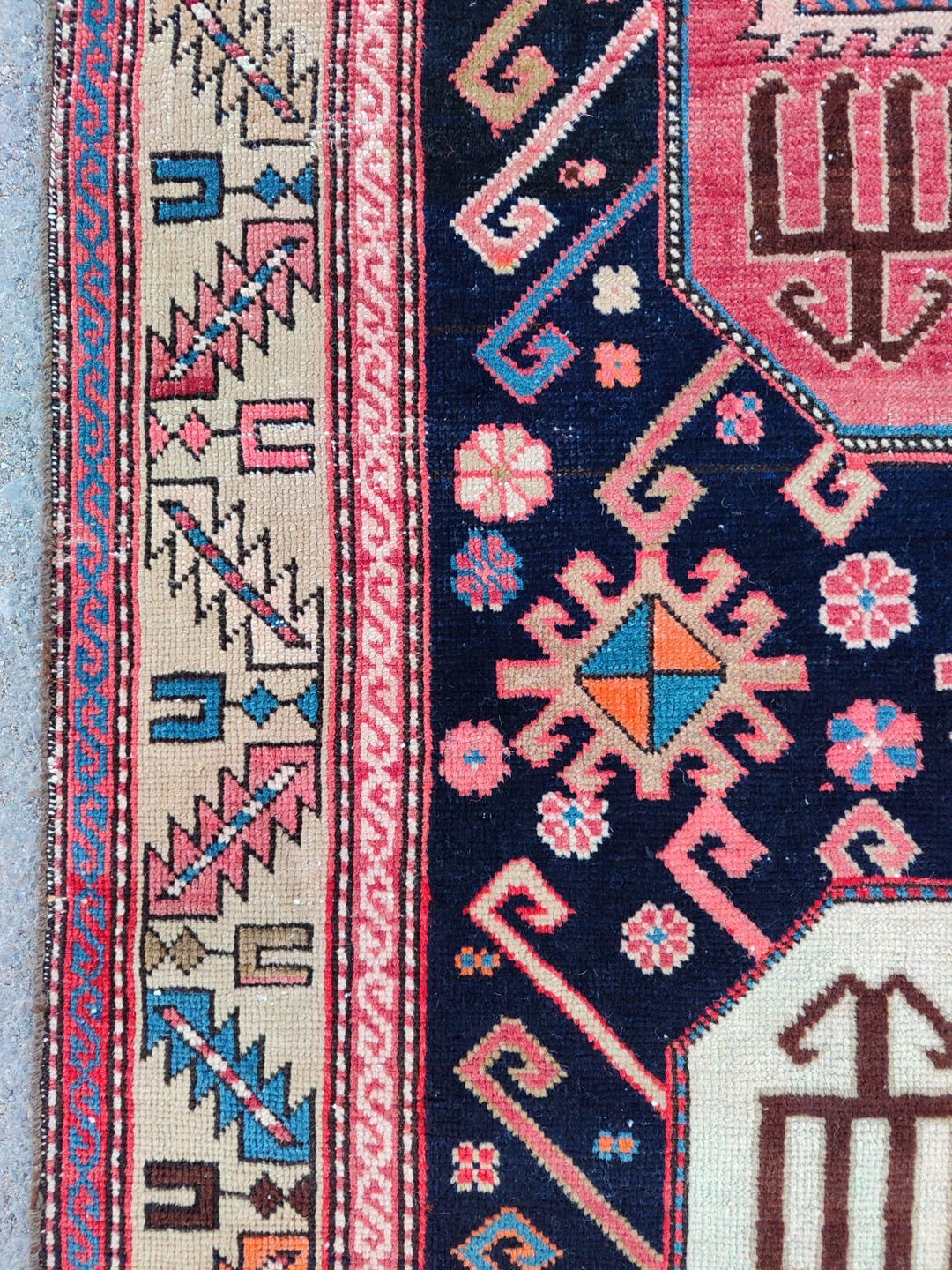 Caucasian Rug 4x8, Heriz Rug, Large Runner Rug, Antique Rug 4x8, Custom ...