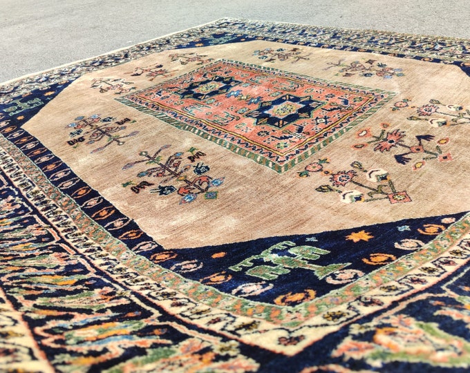 Persian Rug 6x6, Square Rug, Heriz Rug, Vintage Rug 6x6, Antique Rug ...