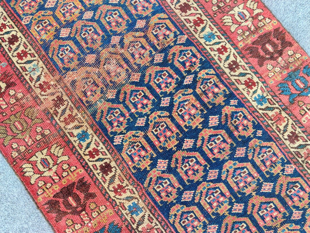 Rare Antique Runner Rug 11 Feet, Persian Runner 3x11 Rug Vintage, Heriz ...