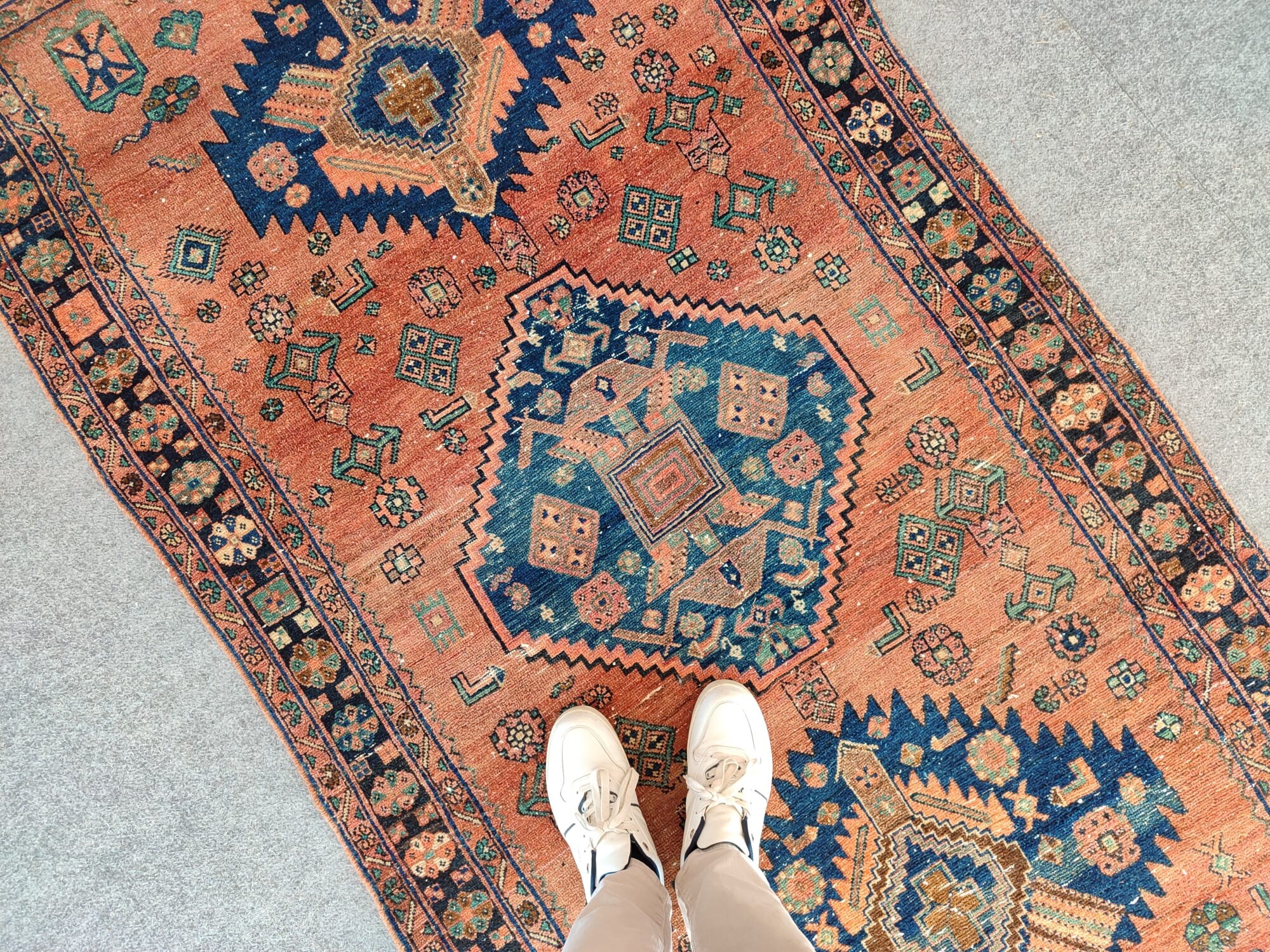 4x8 Turkish Rug Vibrant Blue Persian 4x8 Dark Rug Herki Rug - Etsy