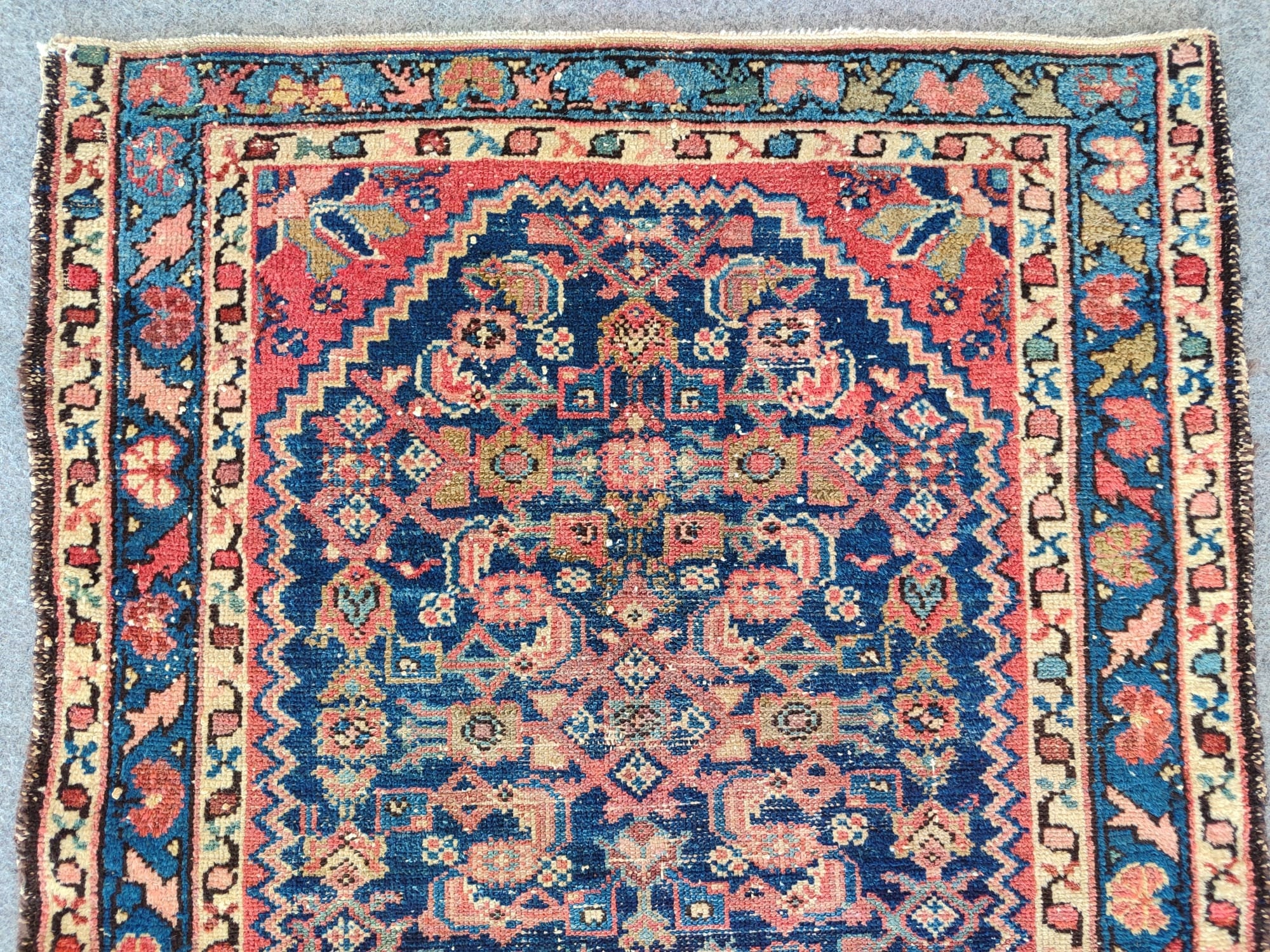 3x4 Rug Antique Heriz Rug 3x4 Persian Rug 3x4 Navy Rug - Etsy