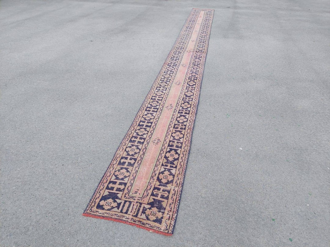 Extra Long Turkish Stair Rug, Very Long Vintage Runner, Long Hallway ...