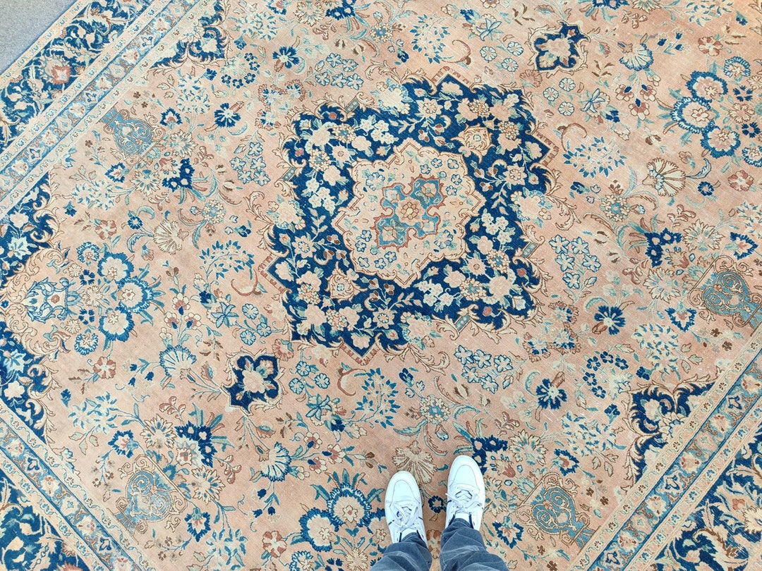 10x12 Persian Rug, Heriz Area Rug 10x12 Neutral, Square Rug, Oversize ...