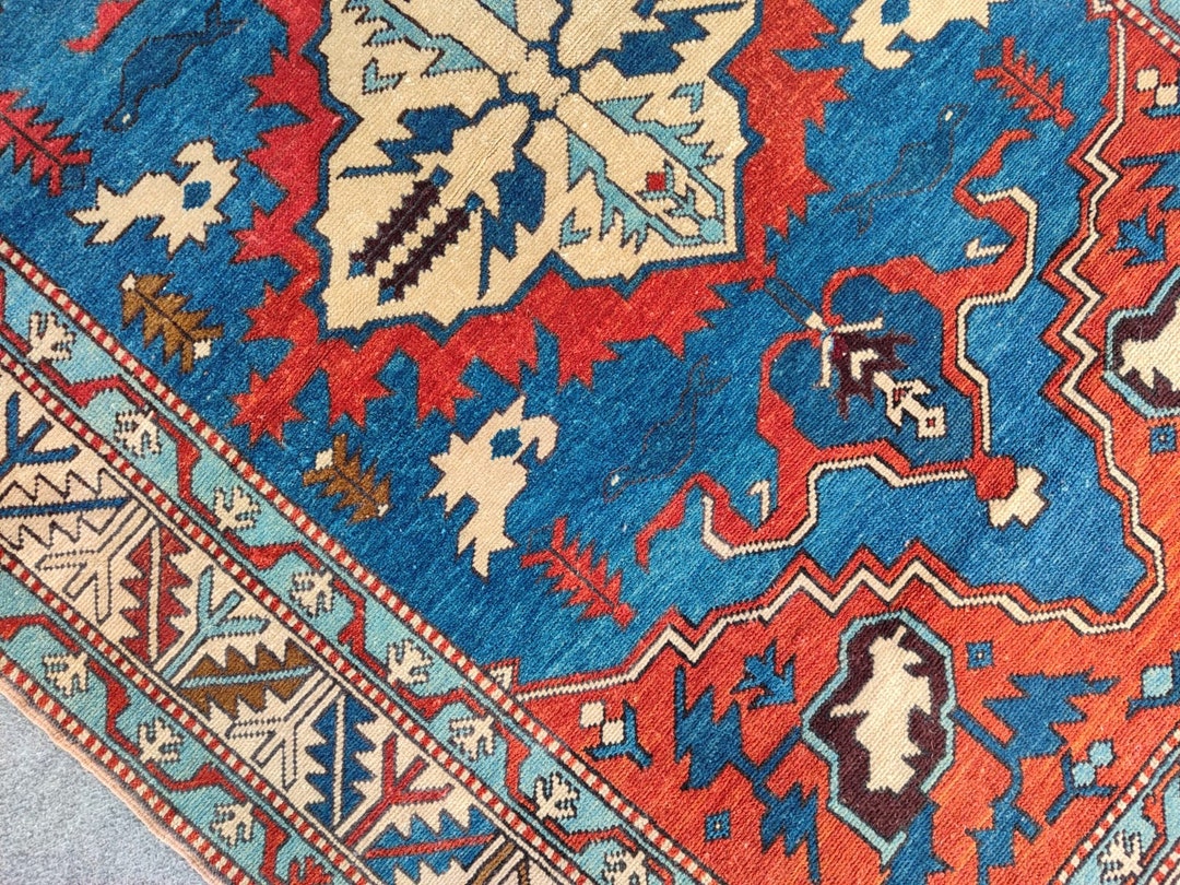 4x6 Turkish Rug Vibrant, Heriz Rug 4x6, Antique Rug 4x6, Vintage Rug ...