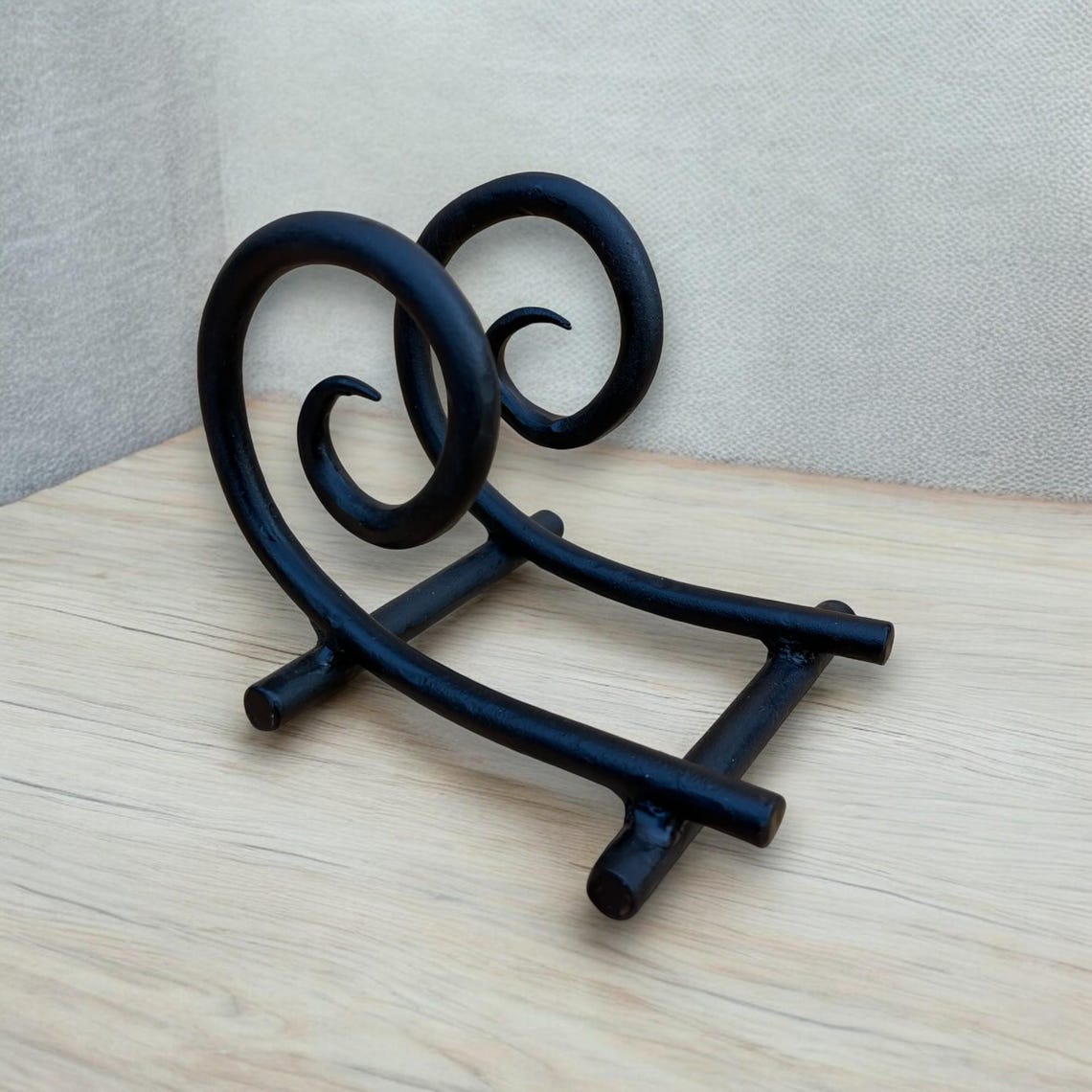 Handcrafted Blacksmith Iron Napkin Holder: Rustic Kitchen Organizer - Etsy