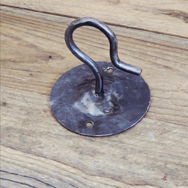 Handmade Wrought Iron Ceiling Hook – Rustic Farmhouse Plant Hanger ...