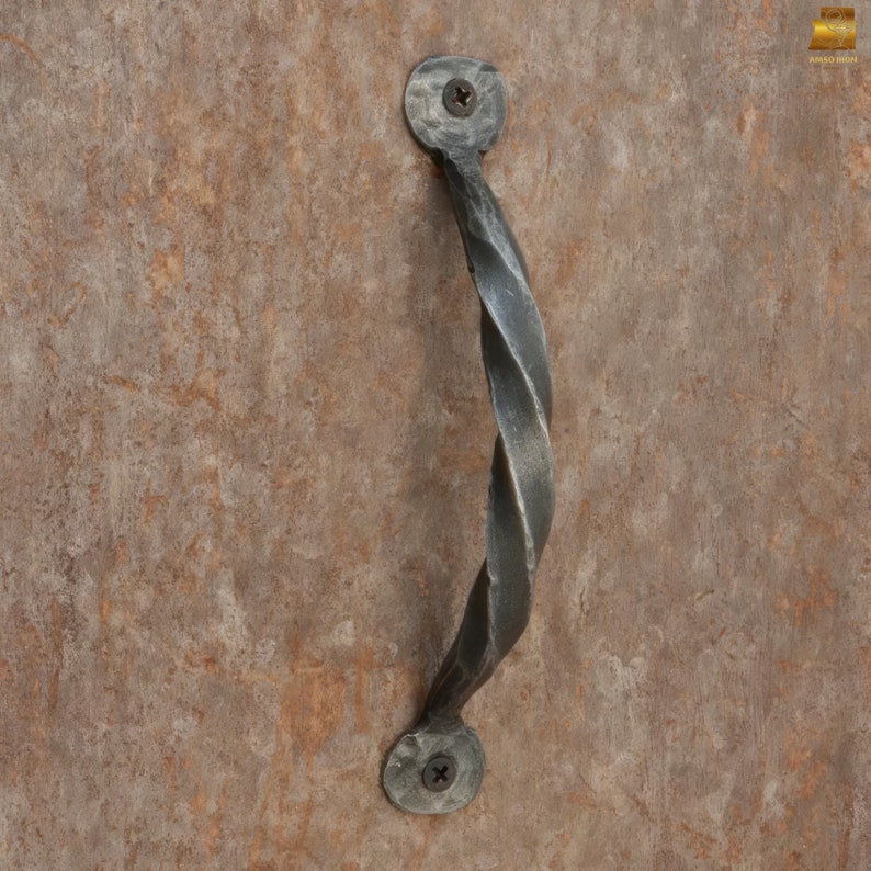 Wrought Iron Drawer Pulls, Twisted Unique Kitchen Cabinet Hardware ...