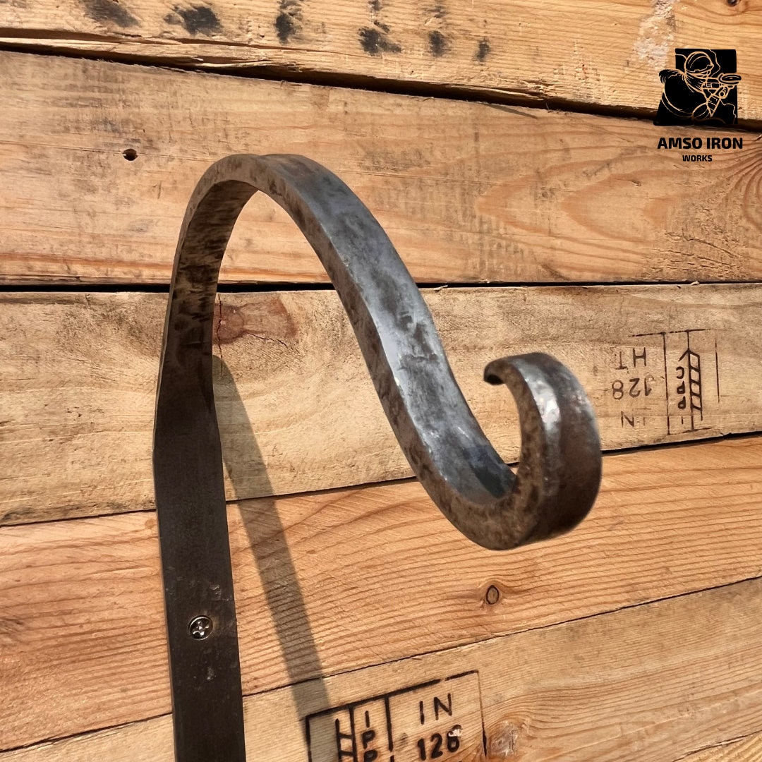 Hand Forged Plant Hanger: Heavy Duty Wrought Iron Hook - Etsy