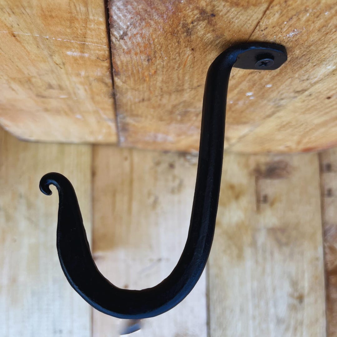 Hand Forged Iron Coffee Mug Hook | Decorative Kitchen Coffee Cup Holder ...