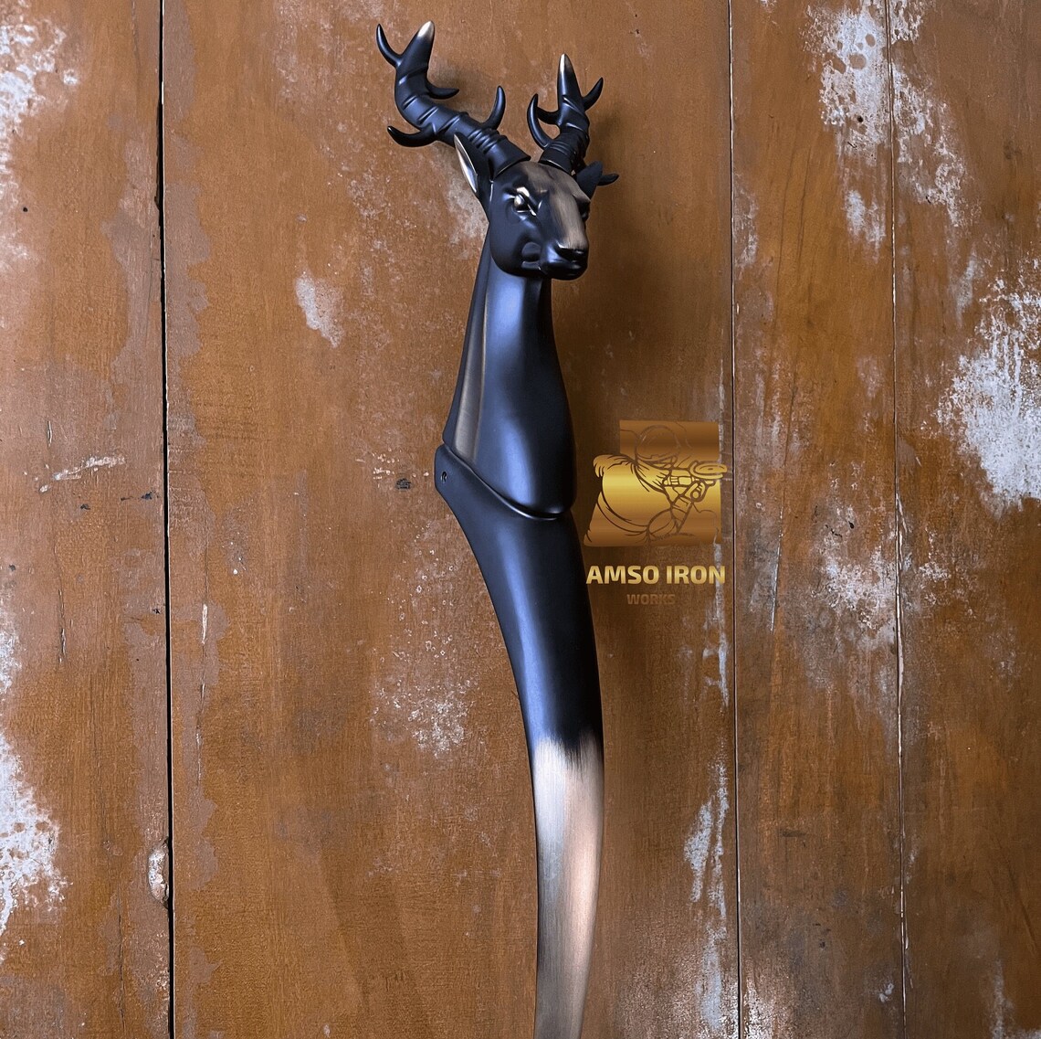 Handcrafted Deer Design Door Handle, Elegant Main Door Handle for Home ...