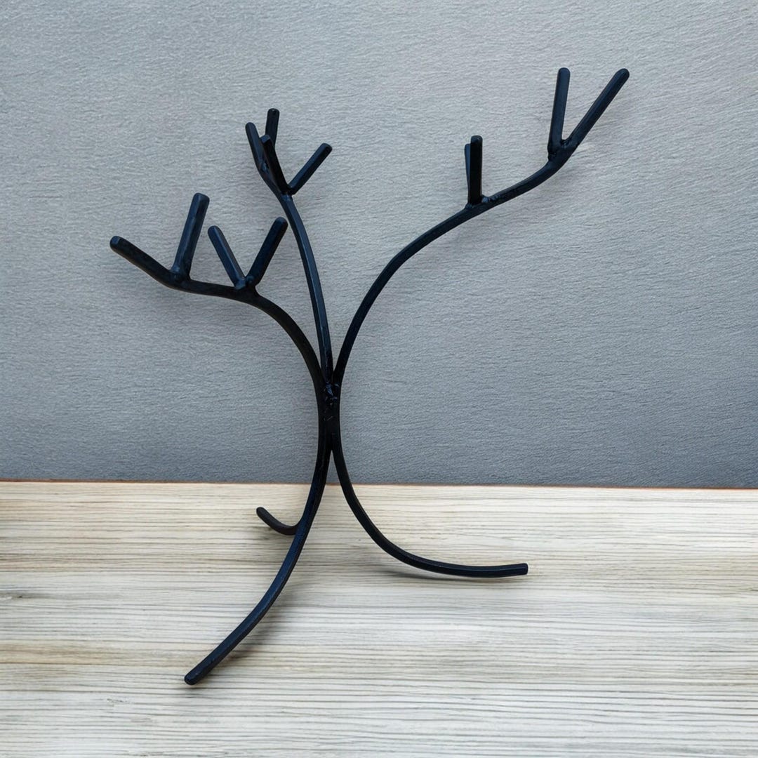 Wrought Iron Jewelry Tree Stand: Vintage Necklace Organizer - Etsy