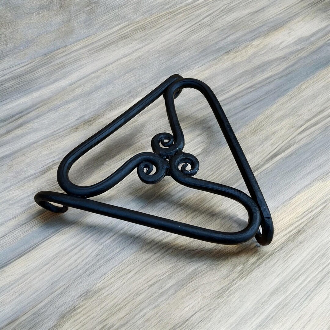 Hand Forged Iron Teapot Trivet: Rustic Scrollwork Hot Plate - Etsy