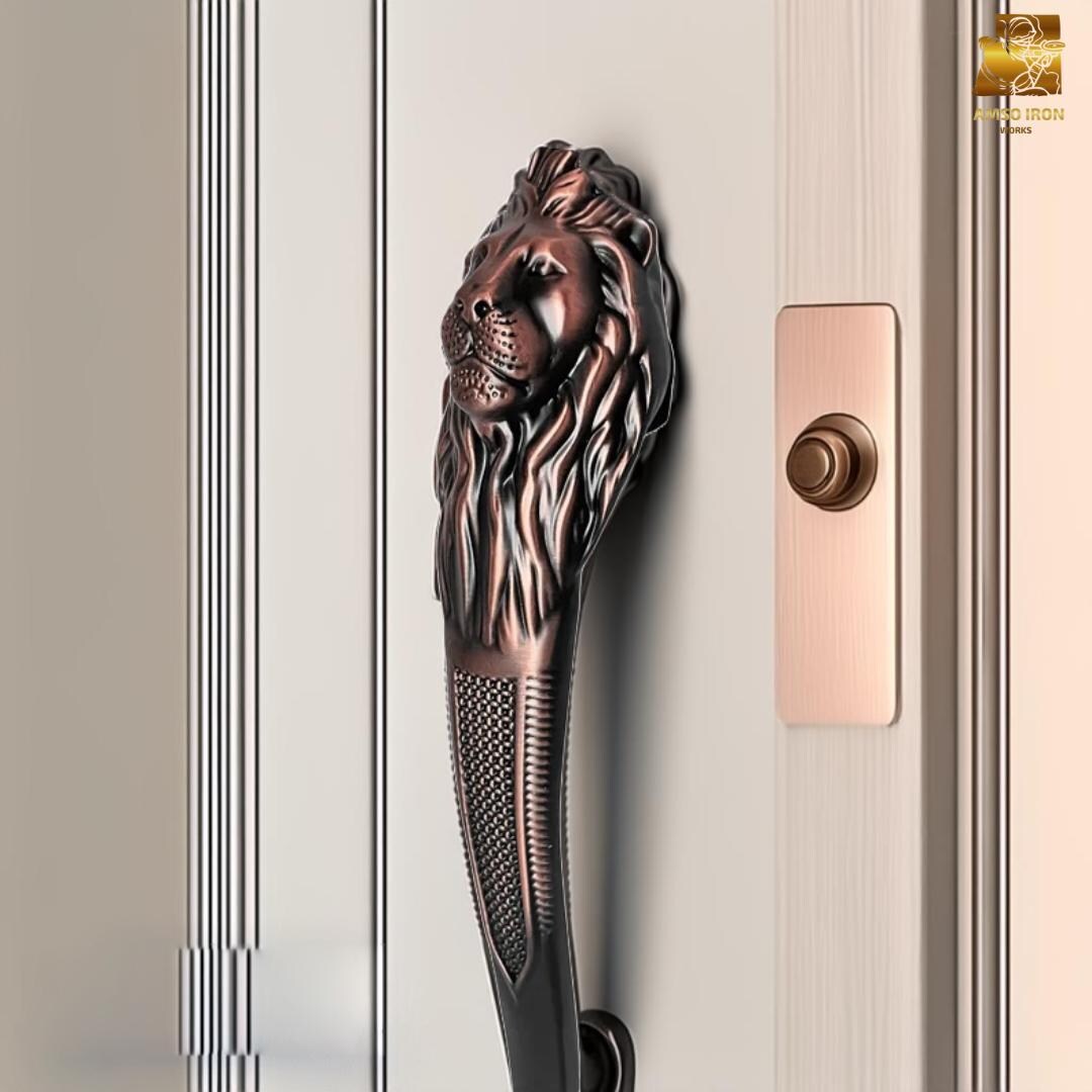 Lion Head Door Handle Main Door Handles With Regal Lion Design Sturdy ...