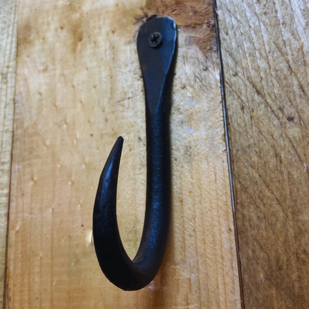 Blacksmith Forge Iron Wall Hooks, Bathroom Hook for Towels, Backpack ...