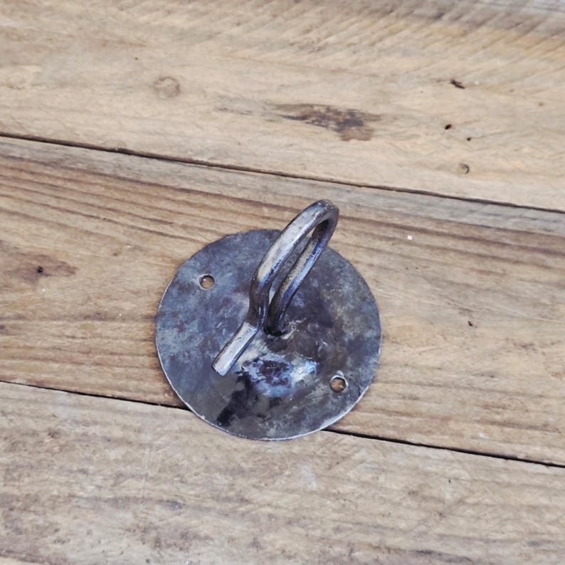 Handmade Wrought Iron Ceiling Hook – Rustic Farmhouse Plant Hanger ...