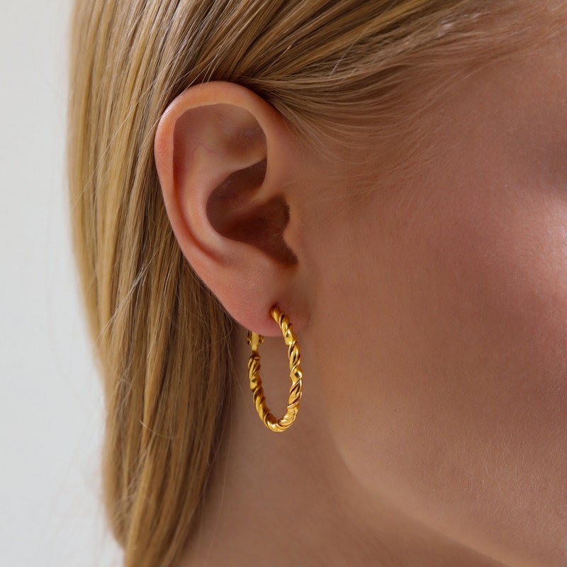 Gold Hoop Earrings - Etsy
