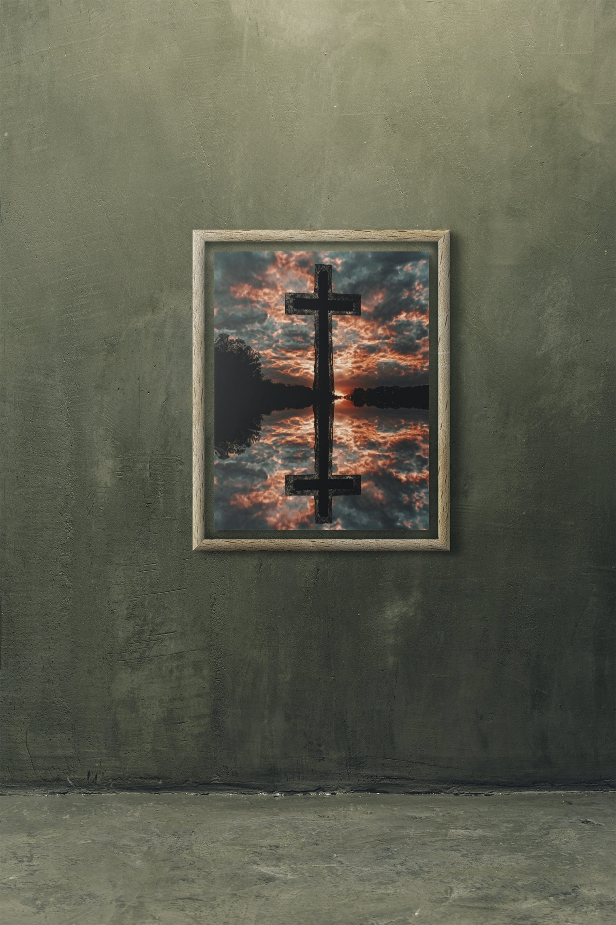 Cross on the River Downloadable Print Digital Print - Etsy