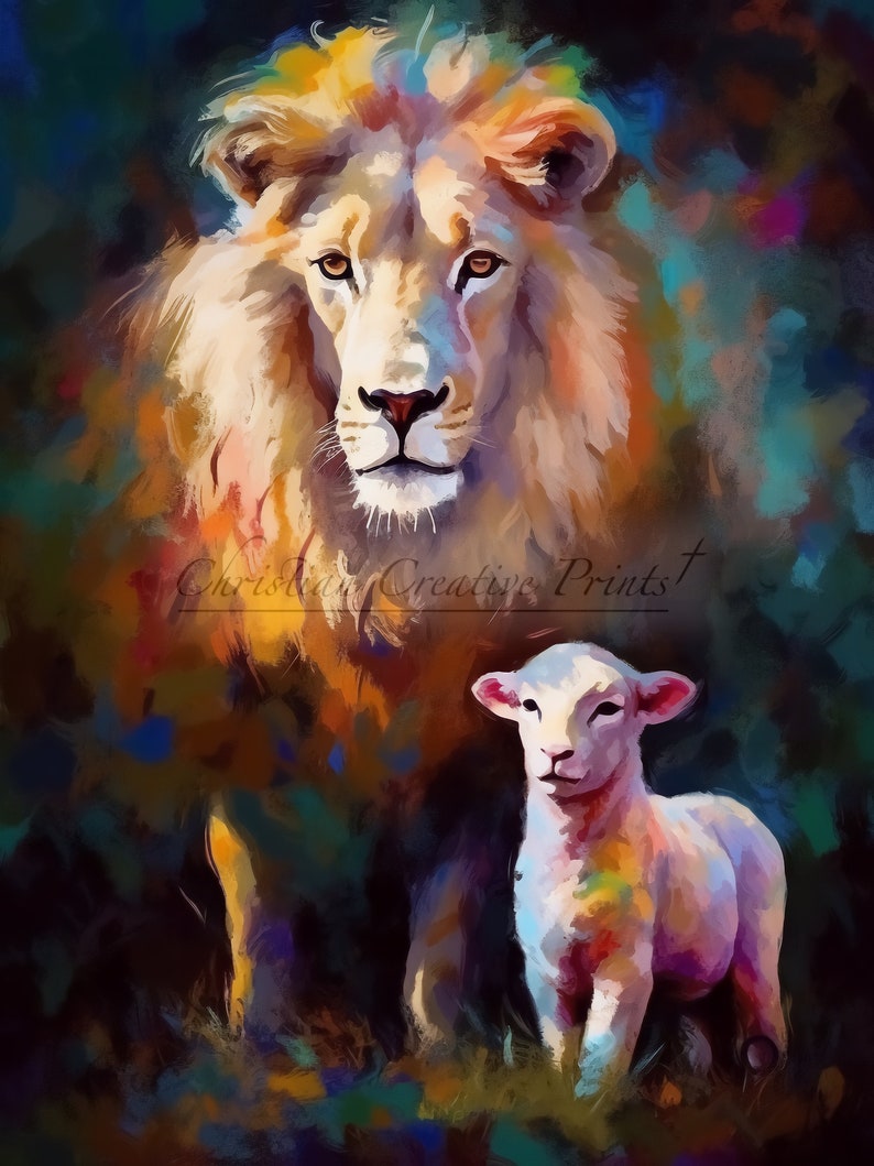 The Lion and the Lamb III Downloadable Print Digital Download Instant ...