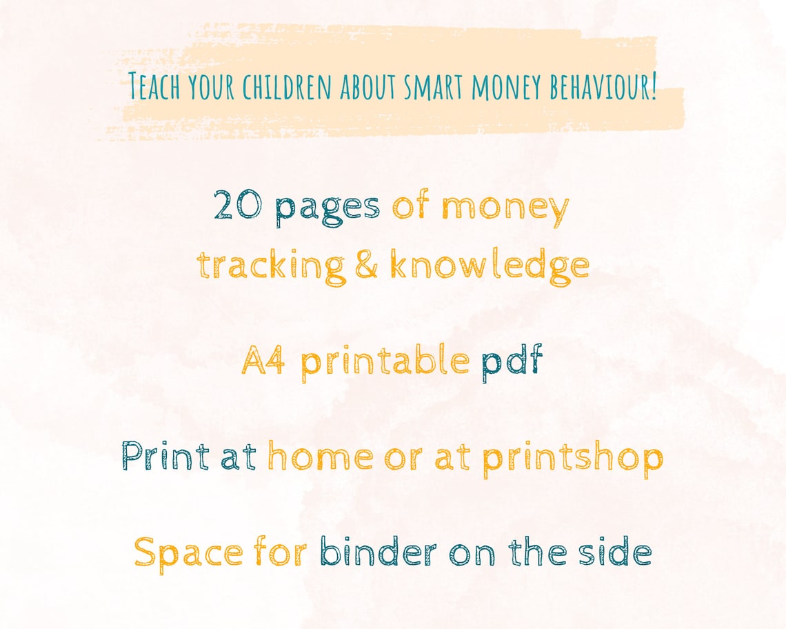Money Planner, Money Tracker for Kids, Budget Tracker for Kids ...