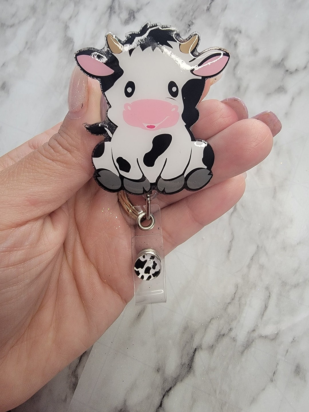 Cow Badge Reel - Etsy
