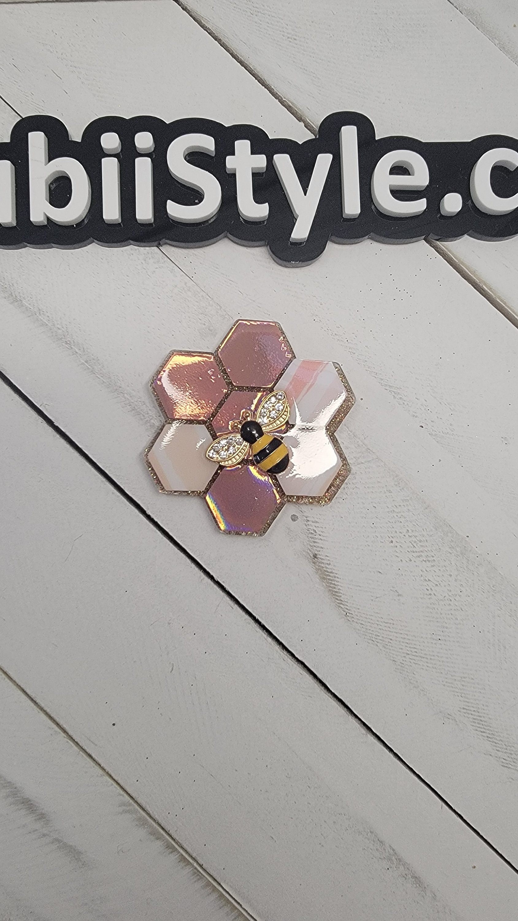 Honeycomb Bee Badge - Etsy