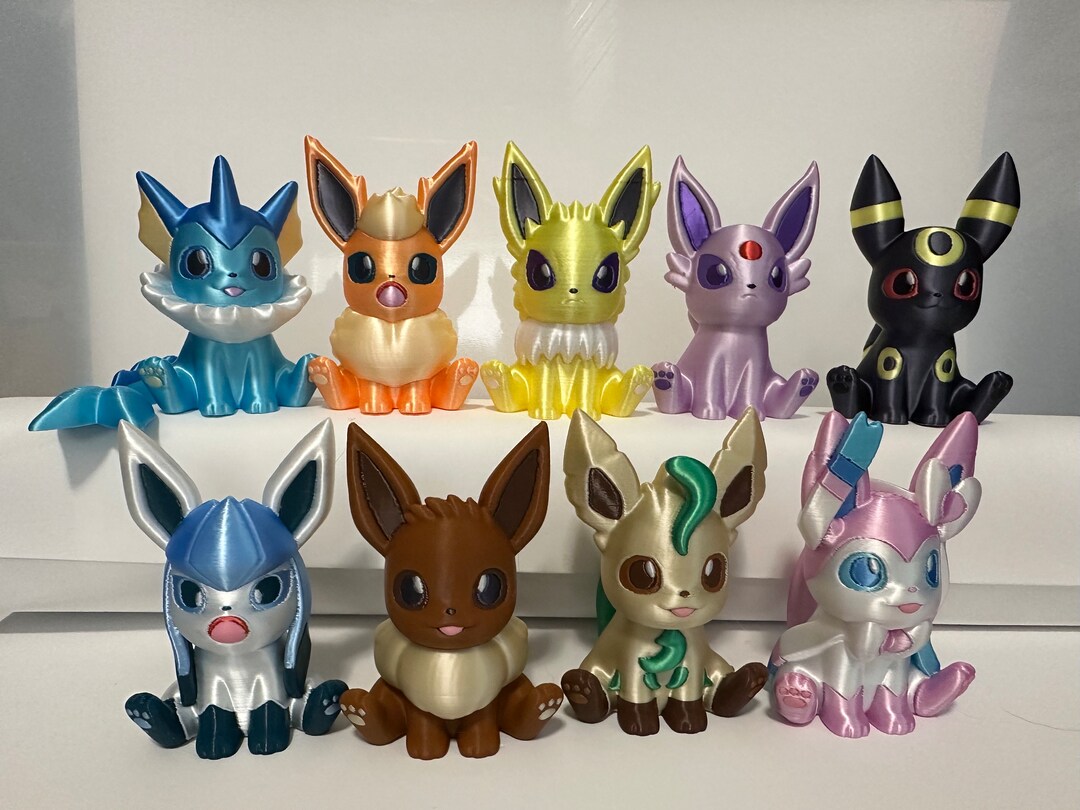 Sitting Eeveelution 3D Printed Figure Individual Completed 3d Print - Etsy