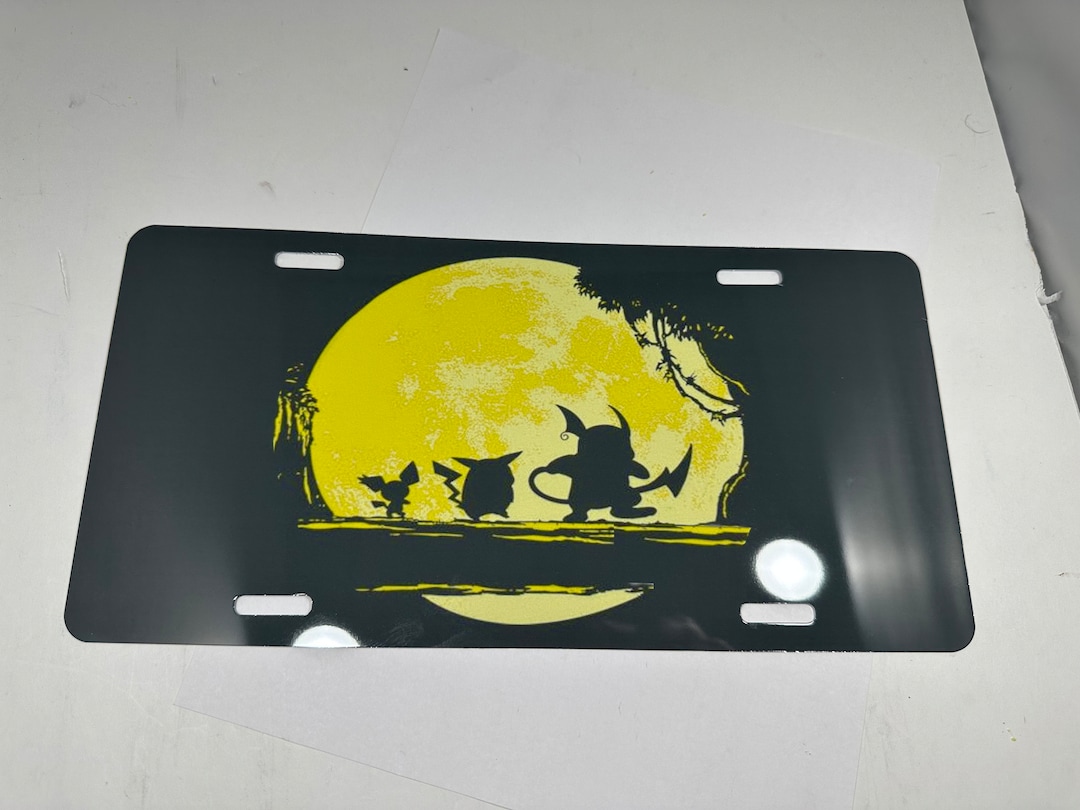 Pichu, Pikachu, Raichu Evolution License Plate Pokemon License Plate ...