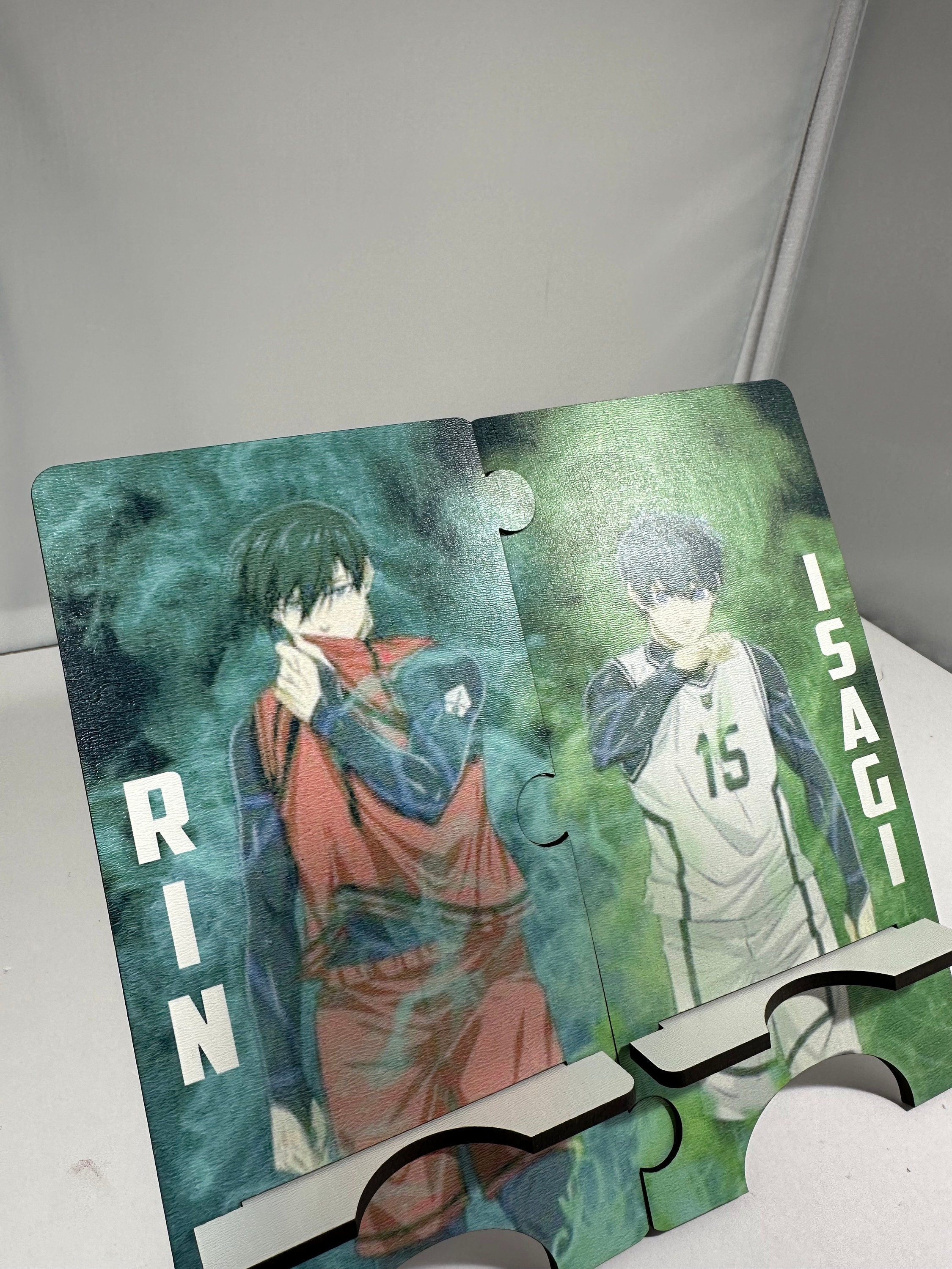 Rin and Isagi Blue Lock Double Card/phone Stand Display Rin - Etsy