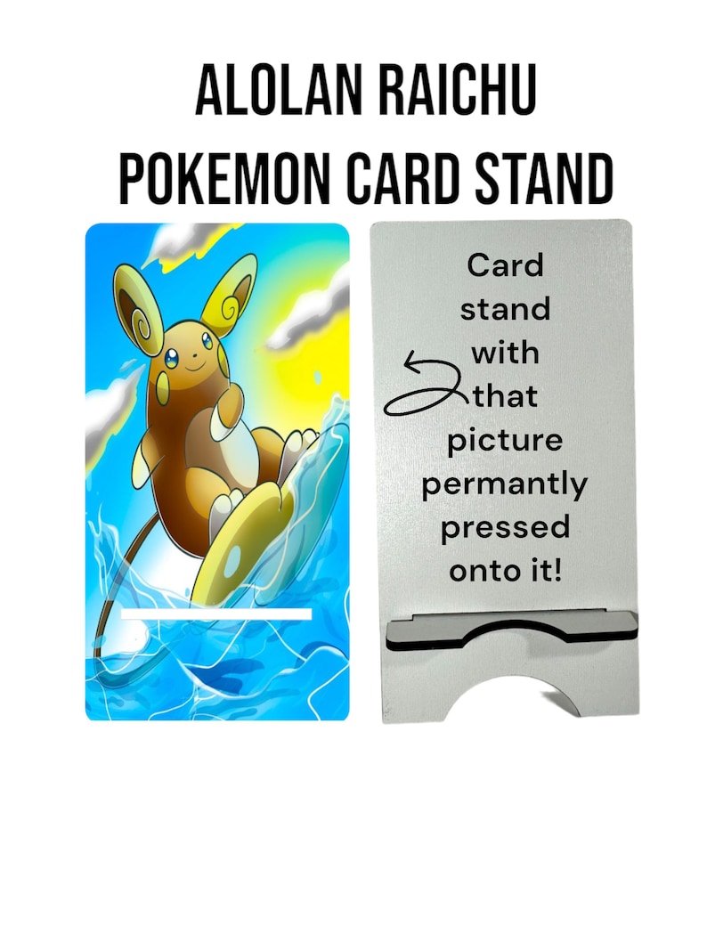 Alolan Raichu Evolution Card/phone Stand Display Raichu Stand - Etsy