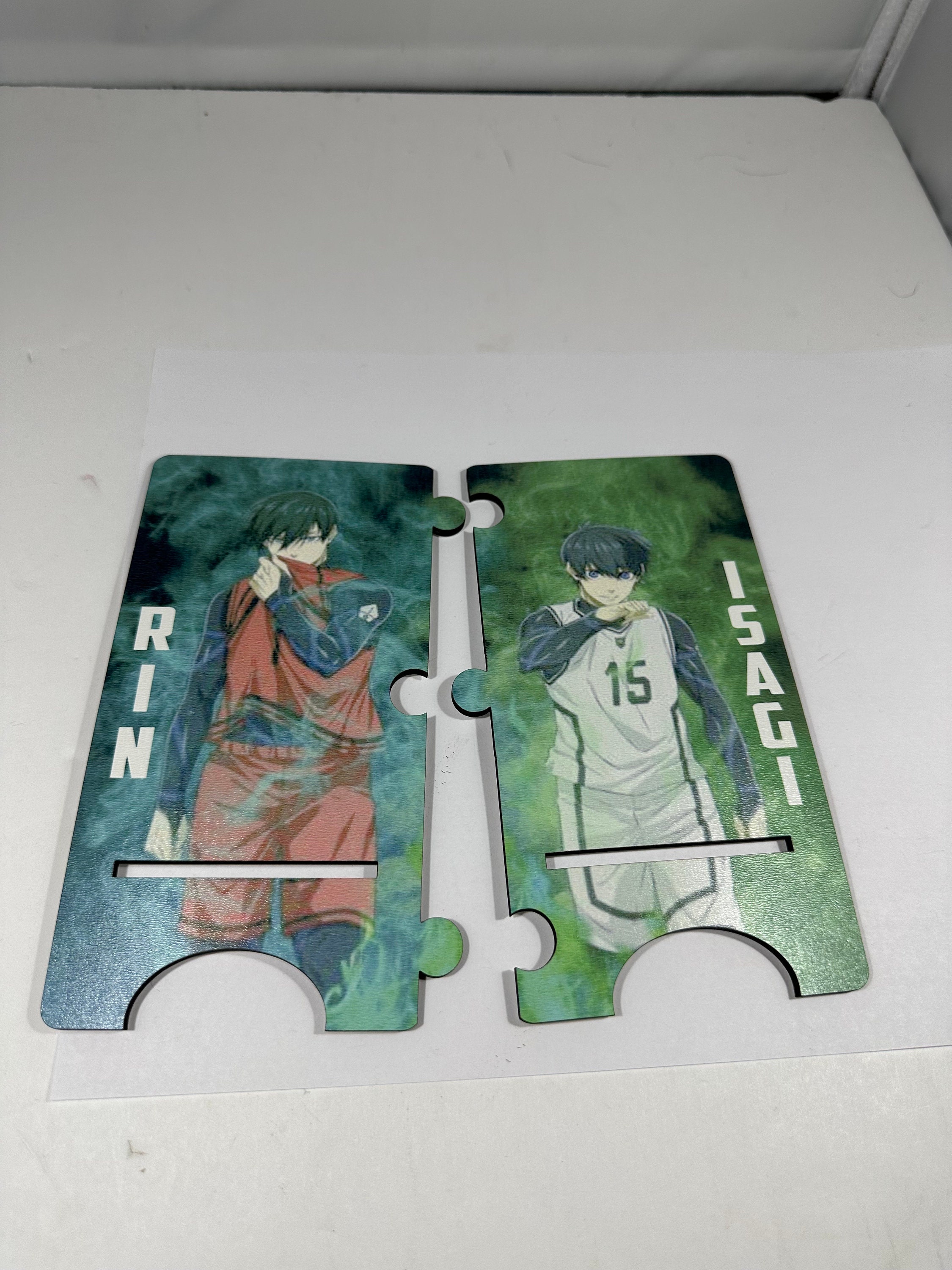 Rin and Isagi Blue Lock Double Card/phone Stand Display Rin - Etsy