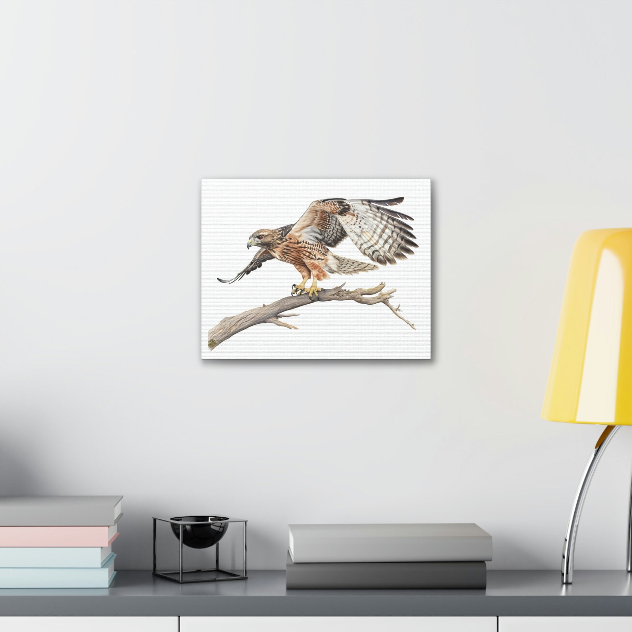 Watercolor of a Red-tailed Hawk in Flight. Outdoors, Gift, Home Decor ...