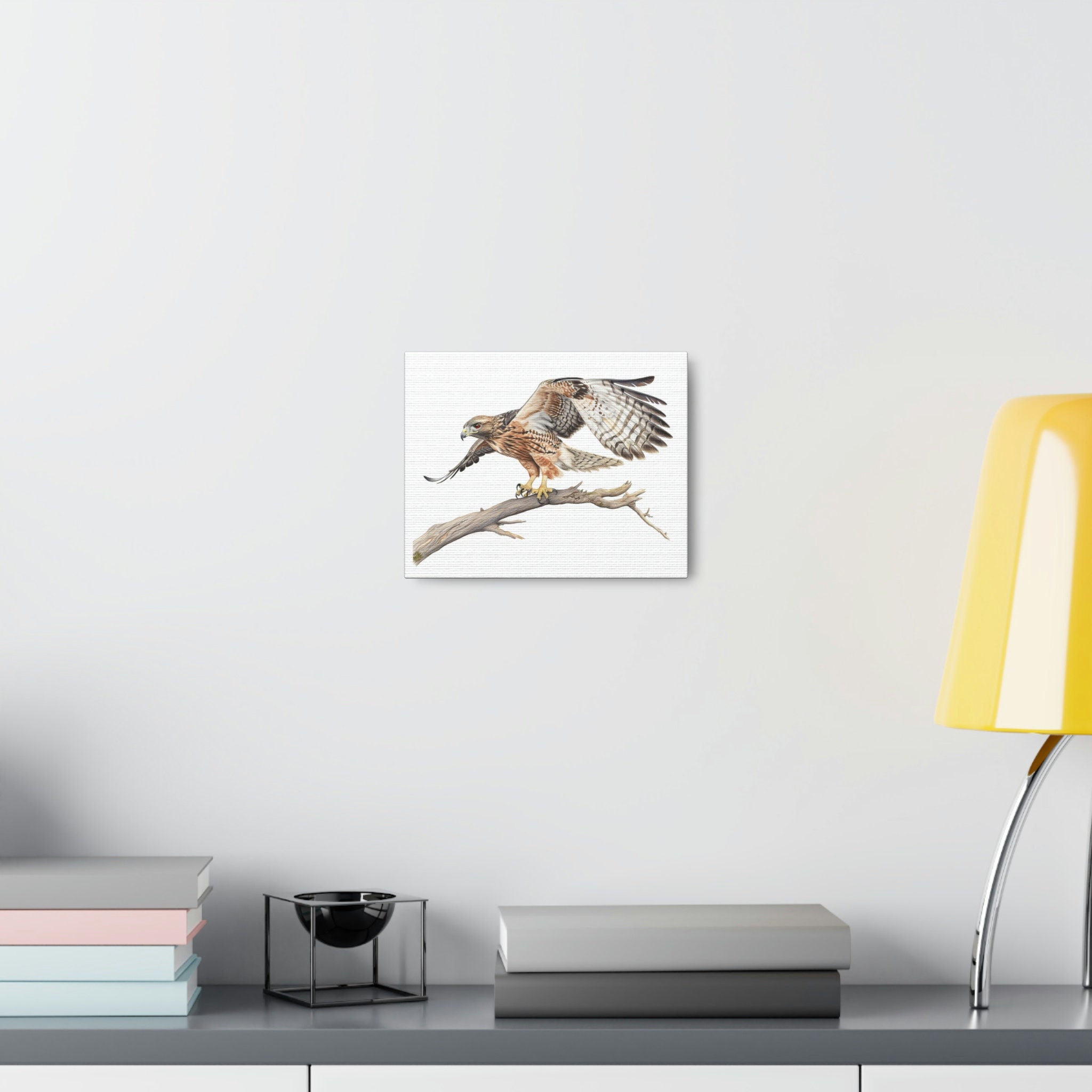Watercolor of a Red-tailed Hawk in Flight. Outdoors, Gift, Home Decor ...