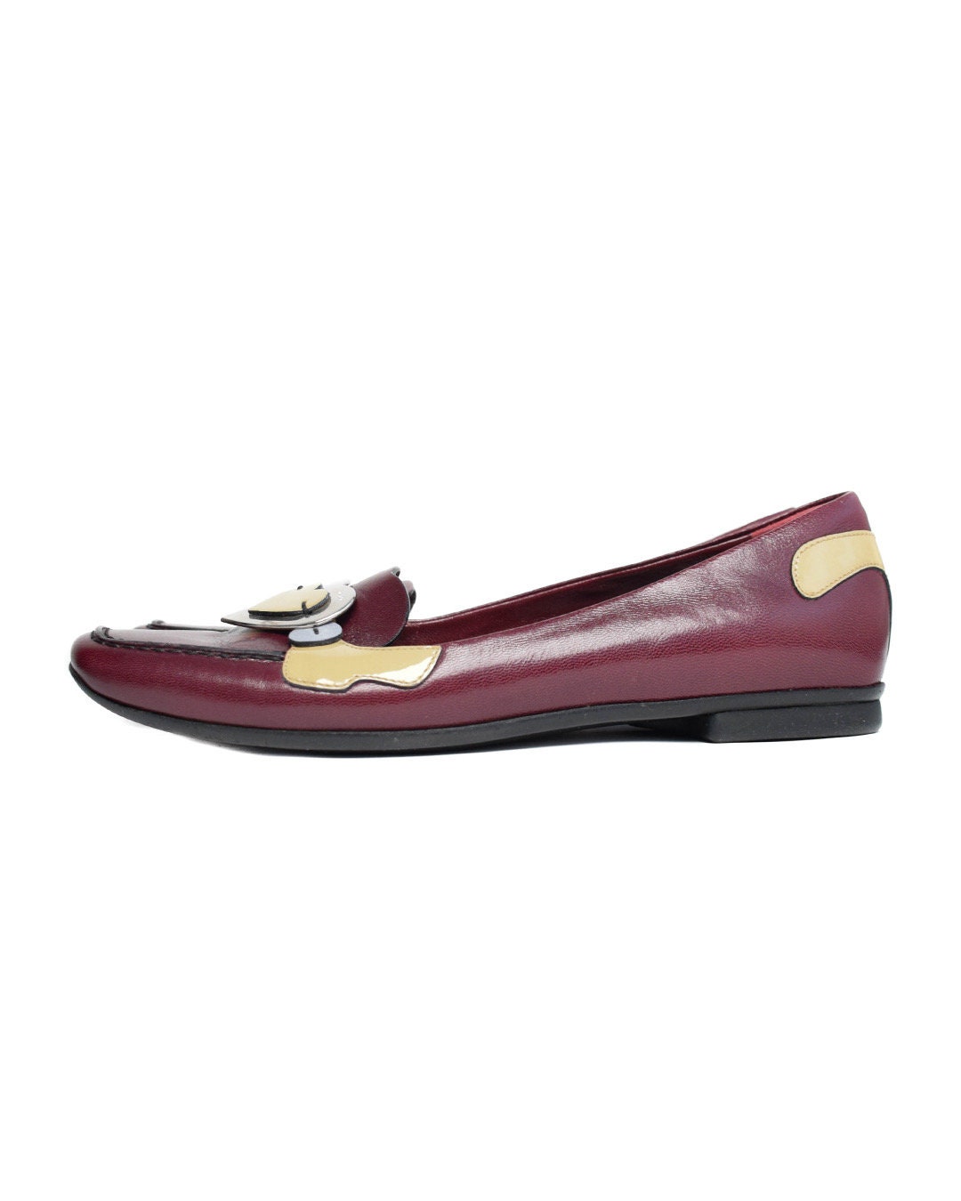 Prada Late 90s Leather Heart Loafers - Etsy