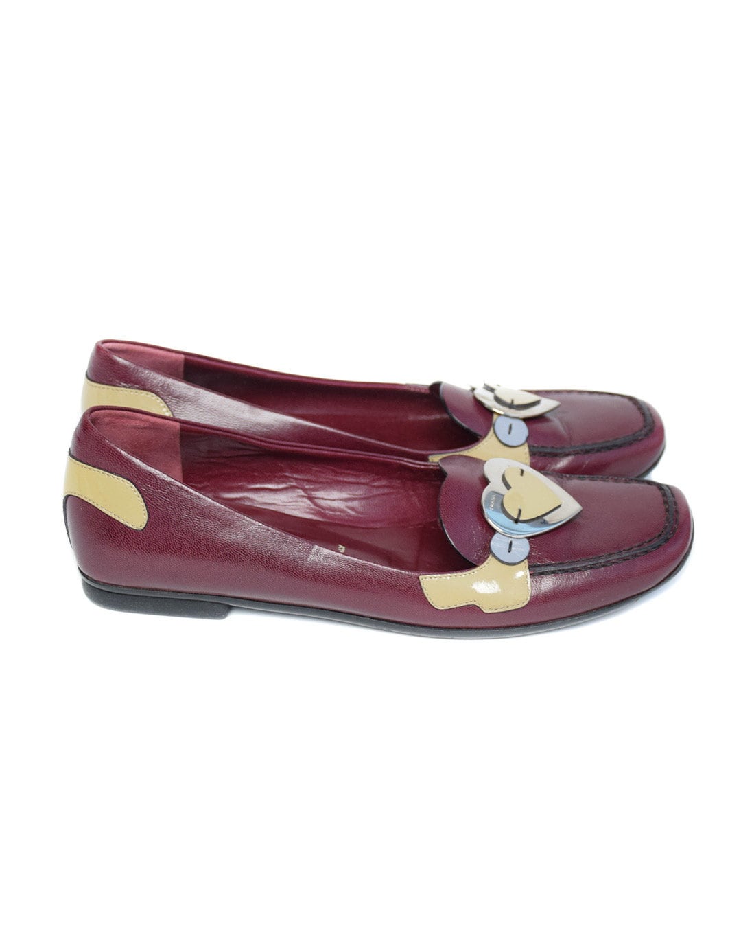 Prada Late 90s Leather Heart Loafers - Etsy