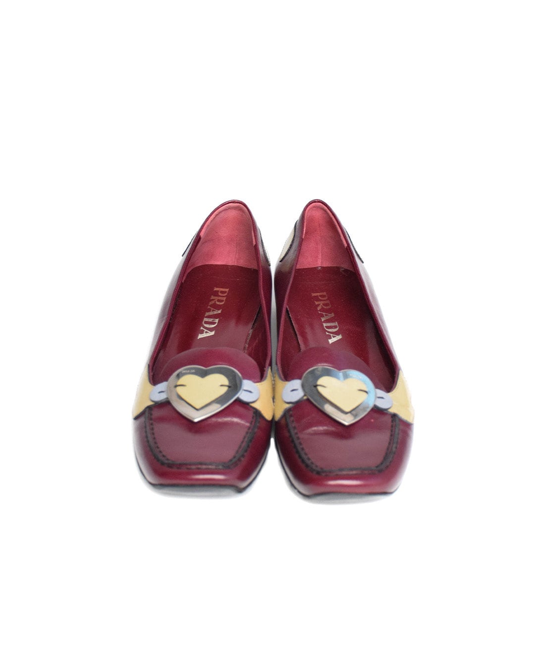 Prada Late 90s Leather Heart Loafers - Etsy