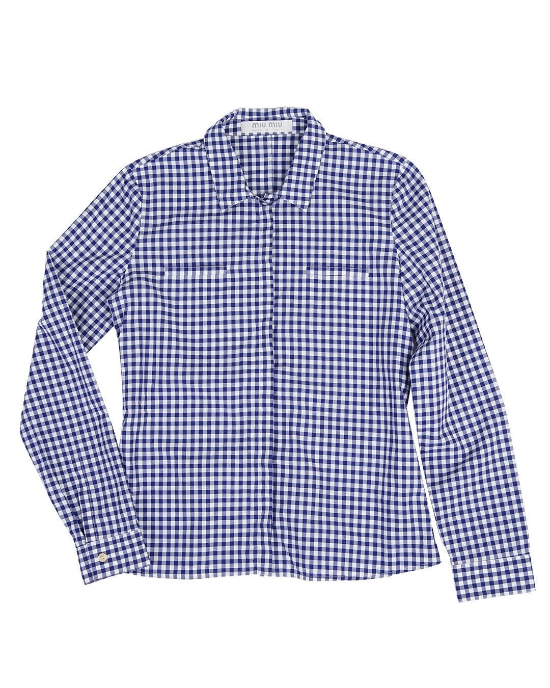 Miu Miu S/S2000 Checker Print Shirt - Etsy