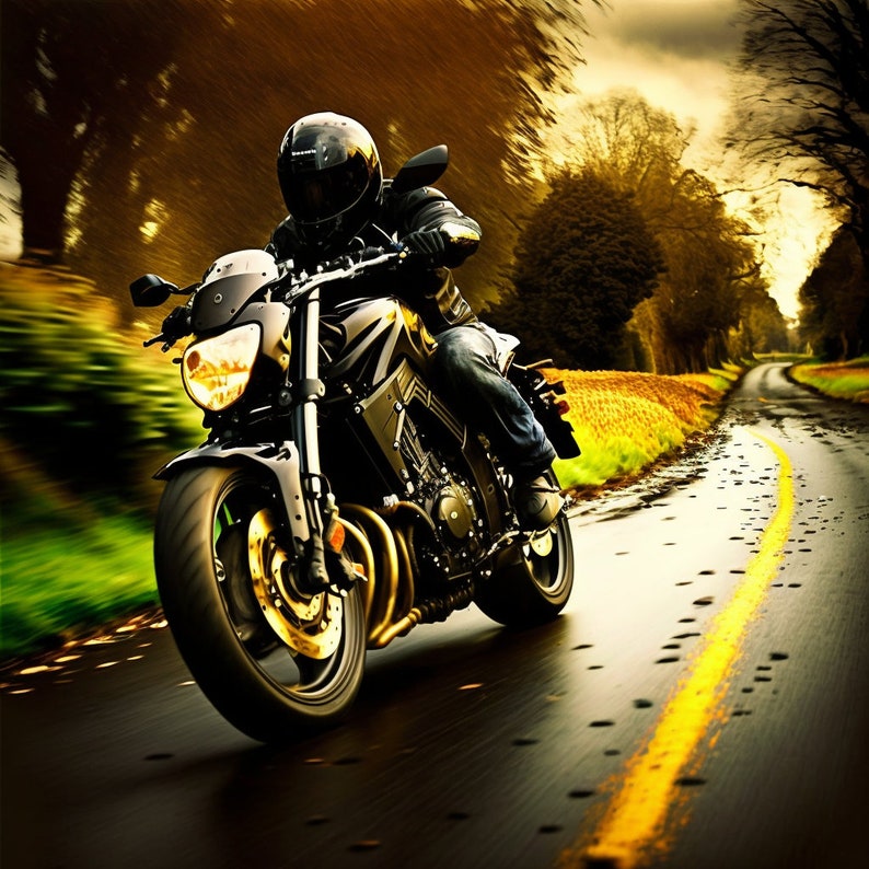 PERSONALISED Motorbike Digital Art - Any Motorbike, Any Colour ...