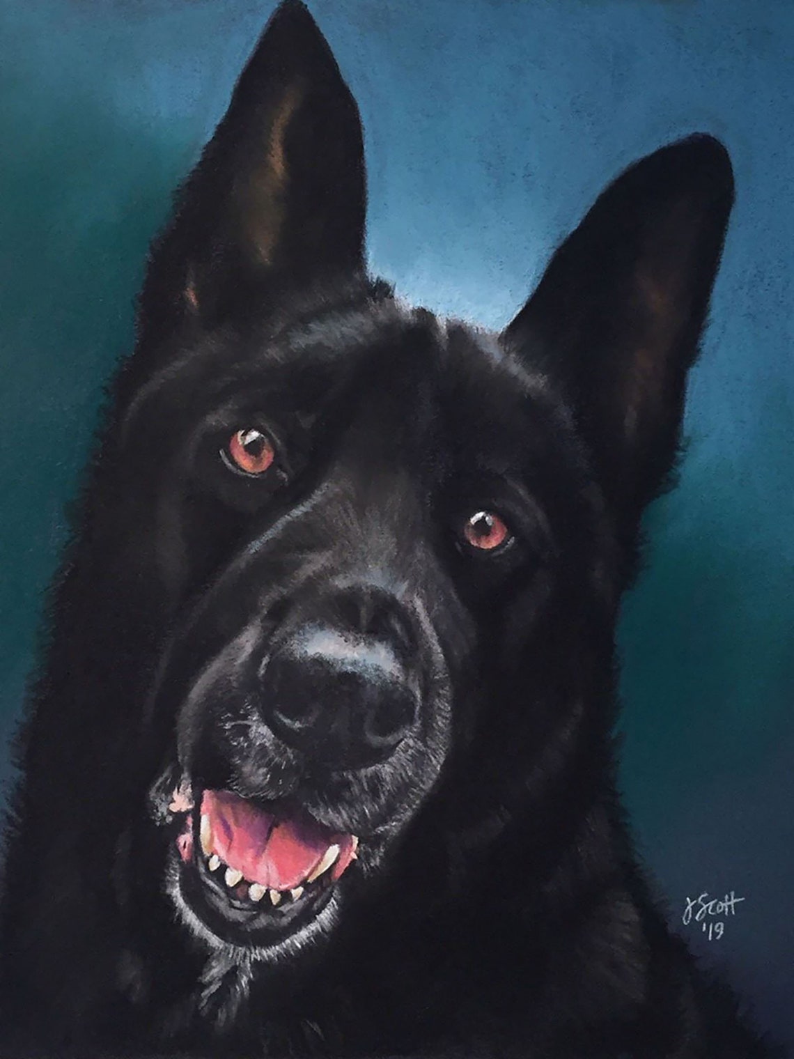 Hand Drawn Pet Portrait, Pet Portrait, Pet Memorial, Dog Portrait, Cat ...