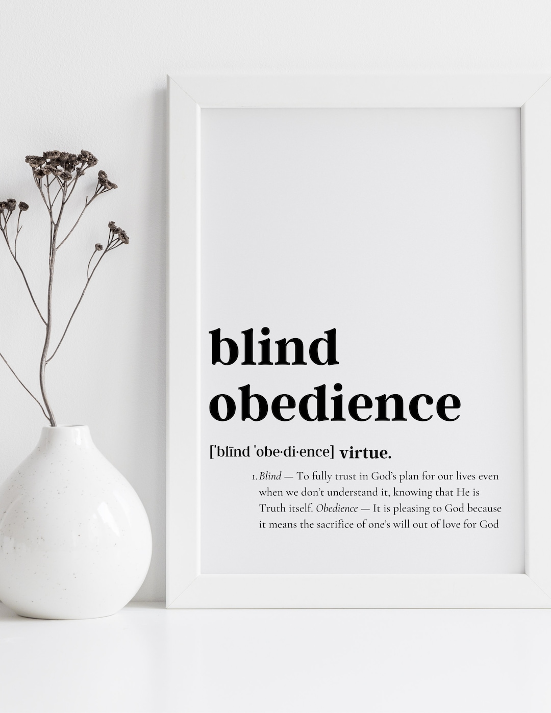 Blind Obedience- Marian Virtues Collection - Etsy
