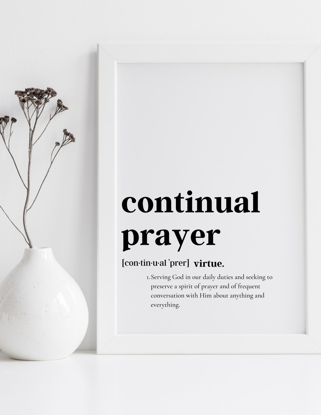 Continual Prayer-marian Virtues Collection - Etsy